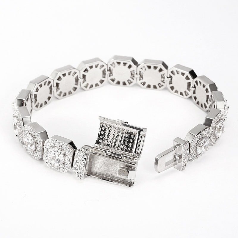 Clustered Tennis Chain Bracelet【SILVER】 – Glitter