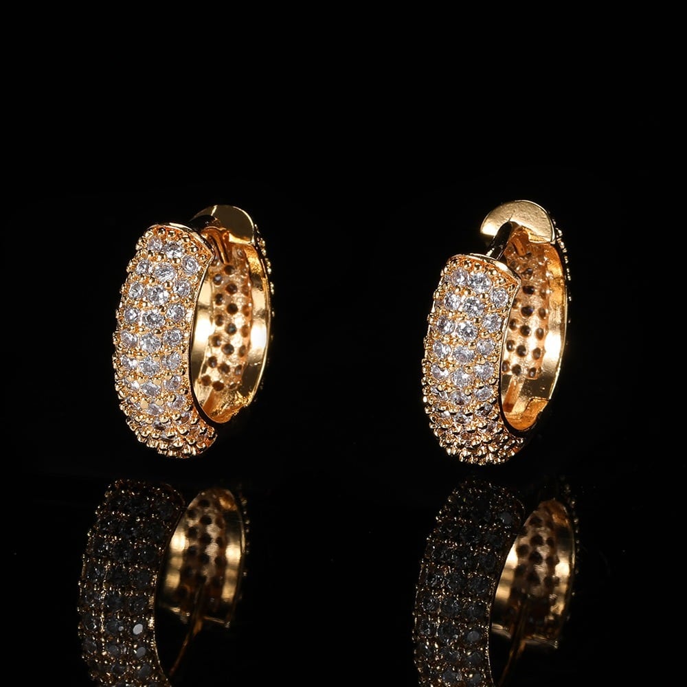 Iced Out Hoop Earrings – Glitter